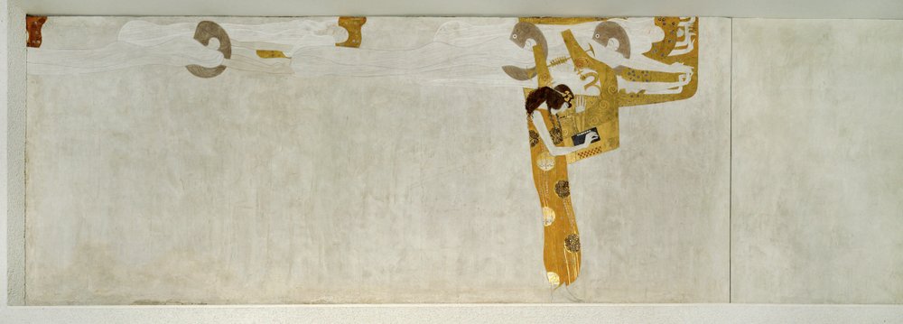 Der Beethovenfries, Detail von Gustav Klimt: Kunstdruck