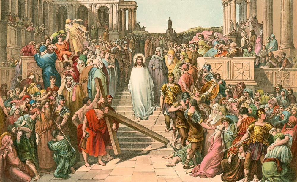 Jesus auf dem Weg nach Golgatha von Gustave Dore: Kunstdruck
