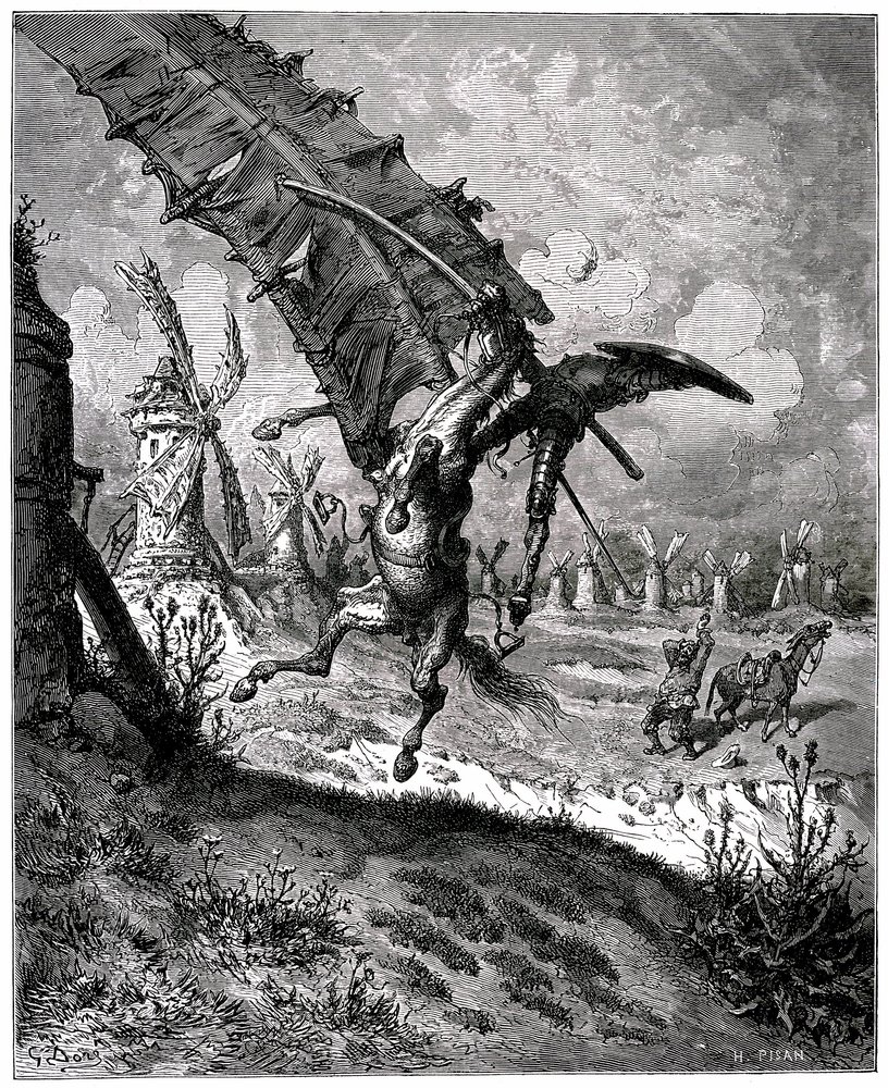 Der geniale Hidalgo Don Quixote des Kanals von Miguel de Cervantes