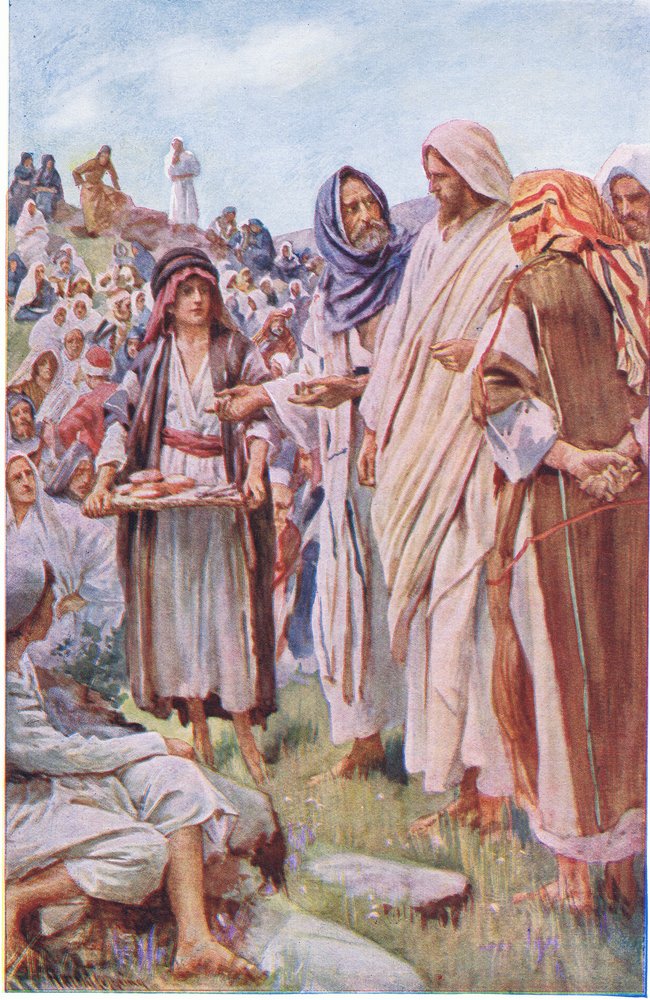 Die Brote und die Fische, Illustration aus Harold Copping Pictures: The ...