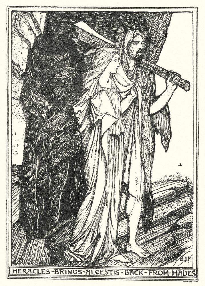 Herakles bringt Alkestis aus dem Hades zurück
