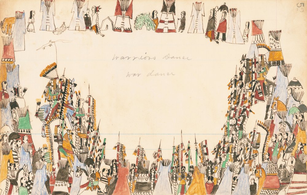 Kriegertanz, 1874-75 von Howling Wolf: Kunstdruck kaufen
