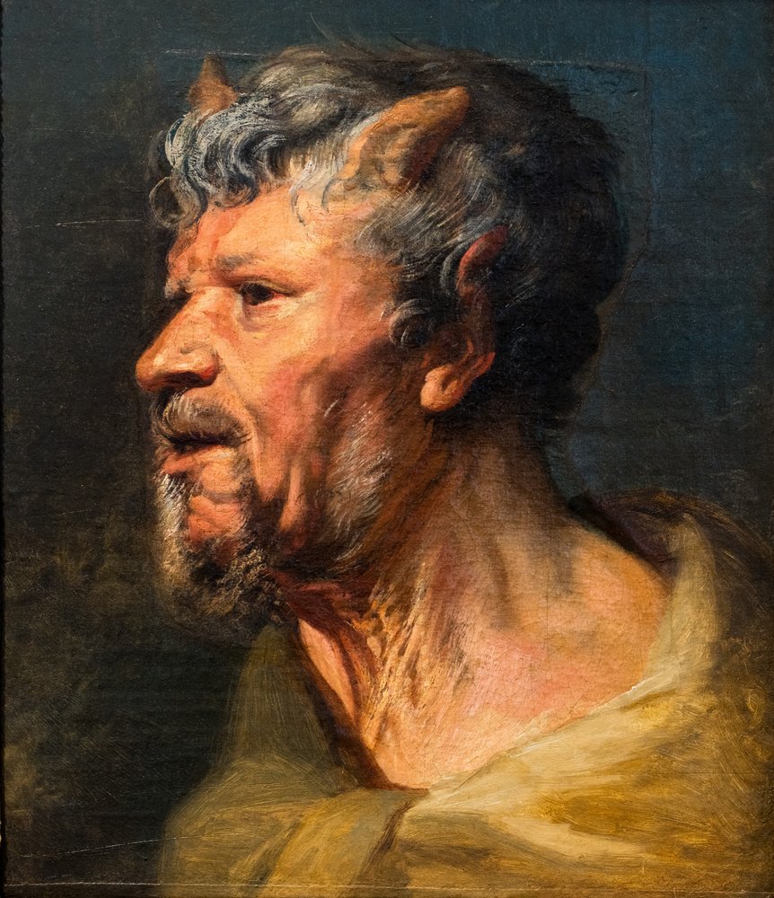 Kopf eines Fauns von Jacob Jordaens: Kunstdruck kaufen