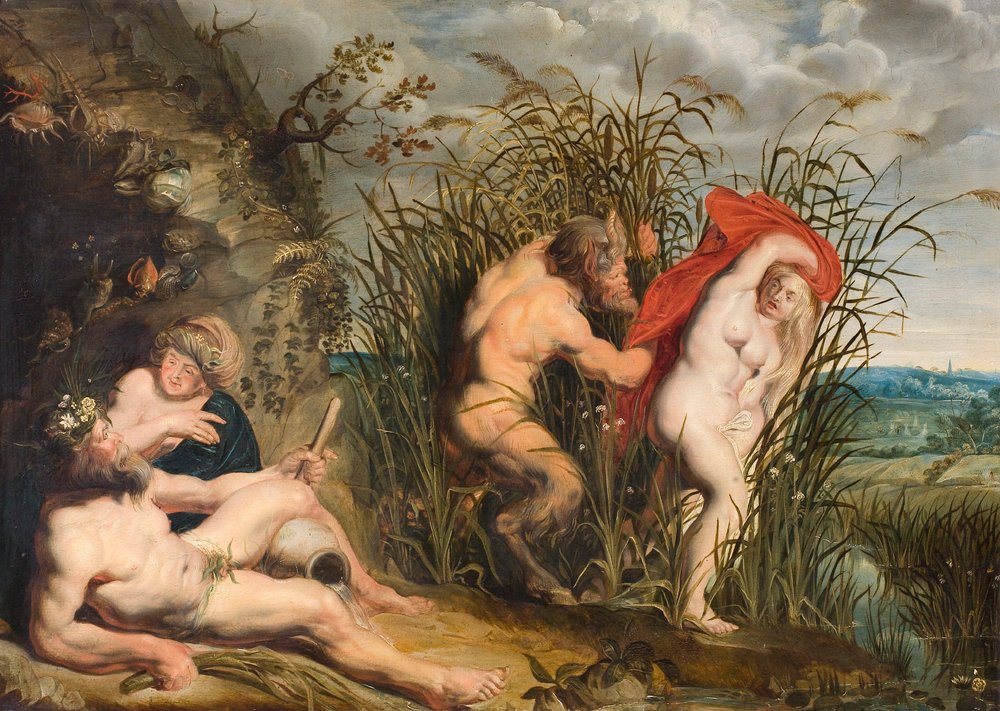 Pan und Syrinx von Jacob Jordaens: hochwertiger Kunstdruck