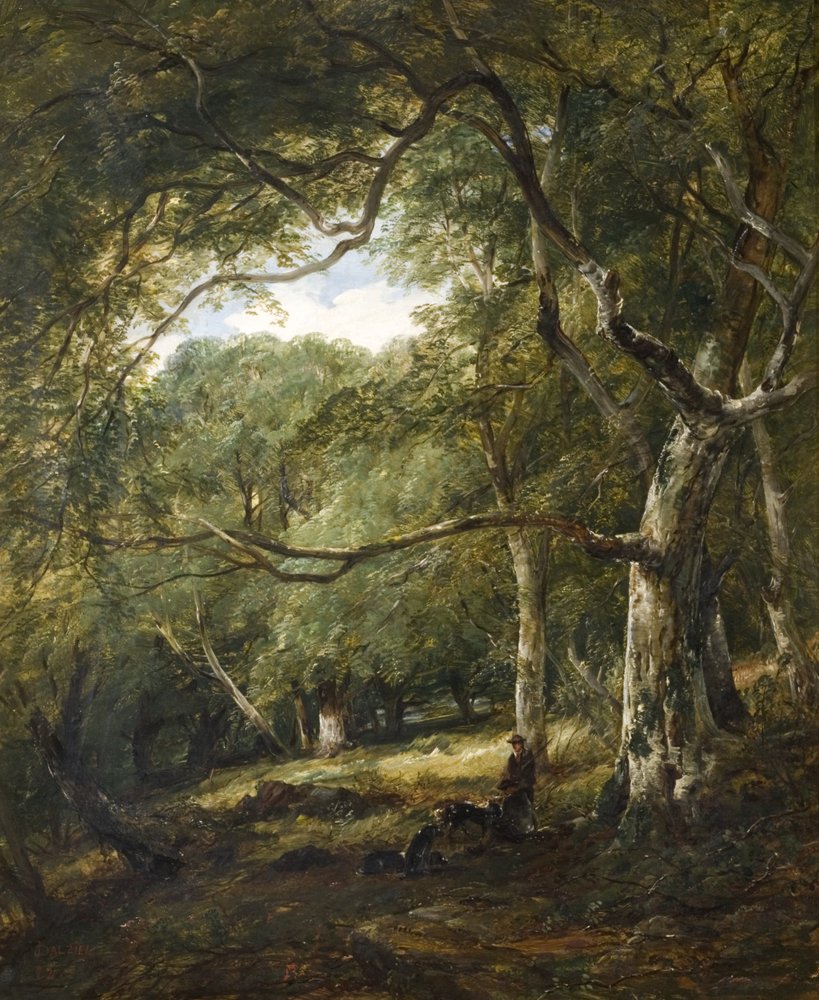 Figuren im Wald von James B. Dalziel: Kunstdruck kaufen