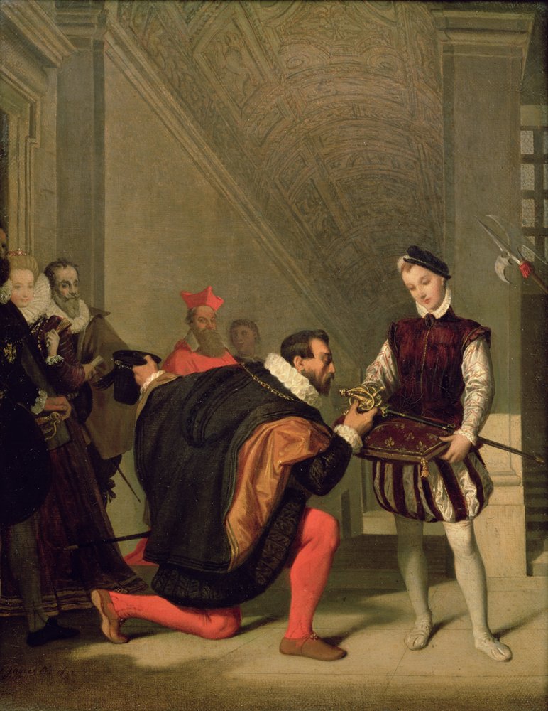 Don Pedro de Toledo (1484-1553) küsst das Schwert von Heinrich IV (1553 ...