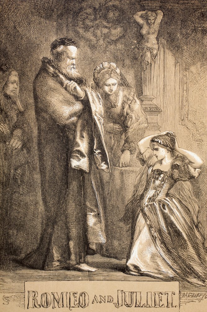 Romeo und Julia, 1890 von John Gilbert: Kunstdruck kaufen