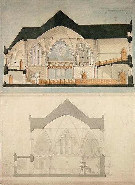 Seitenansicht der Trinity College Church, Edinburgh