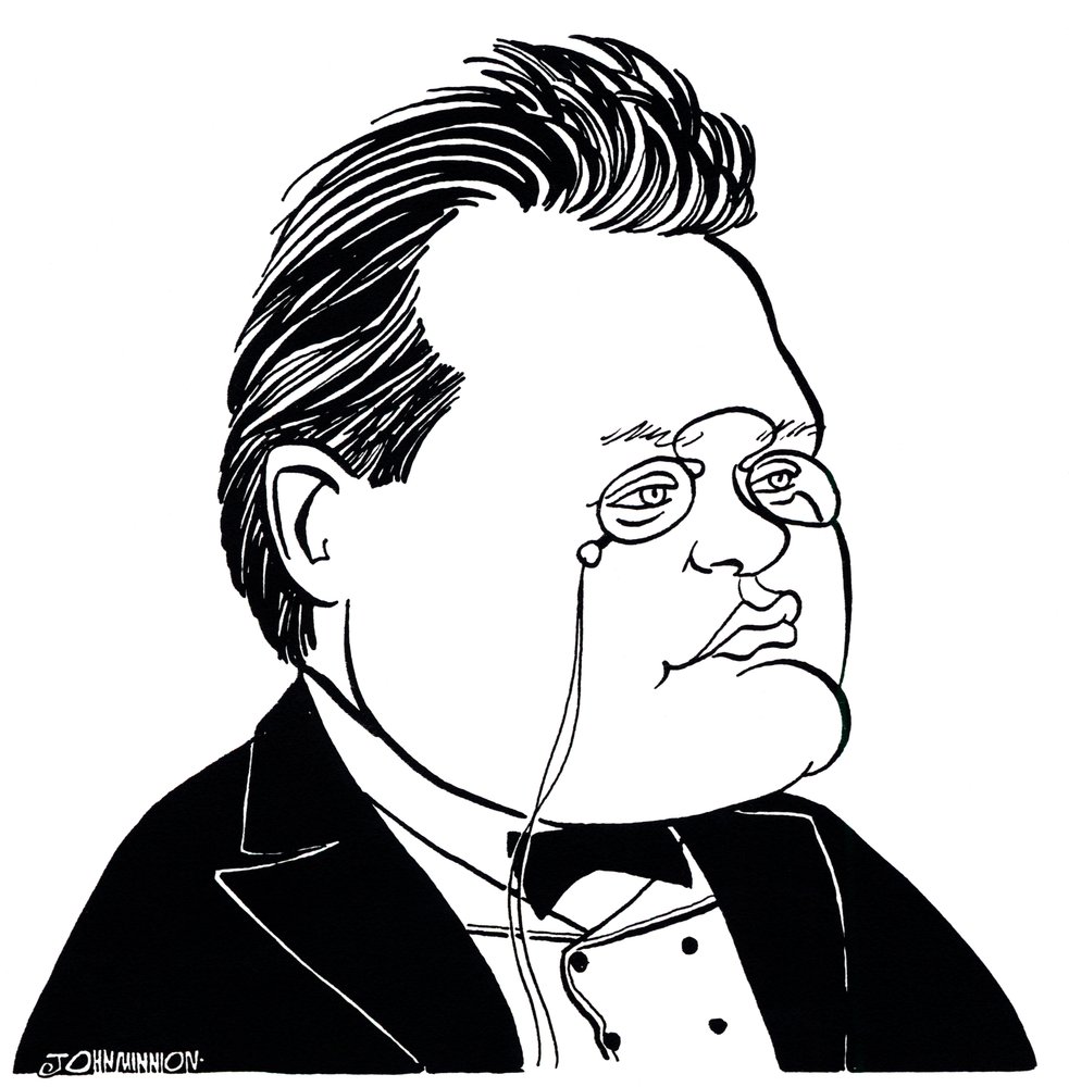 Max Reger - Karikatur des deutschen Komponisten