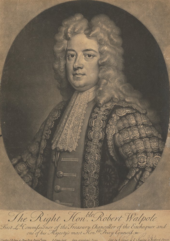 Sir Robert Walpole von John Simon: hochwertiger Kunstdruck