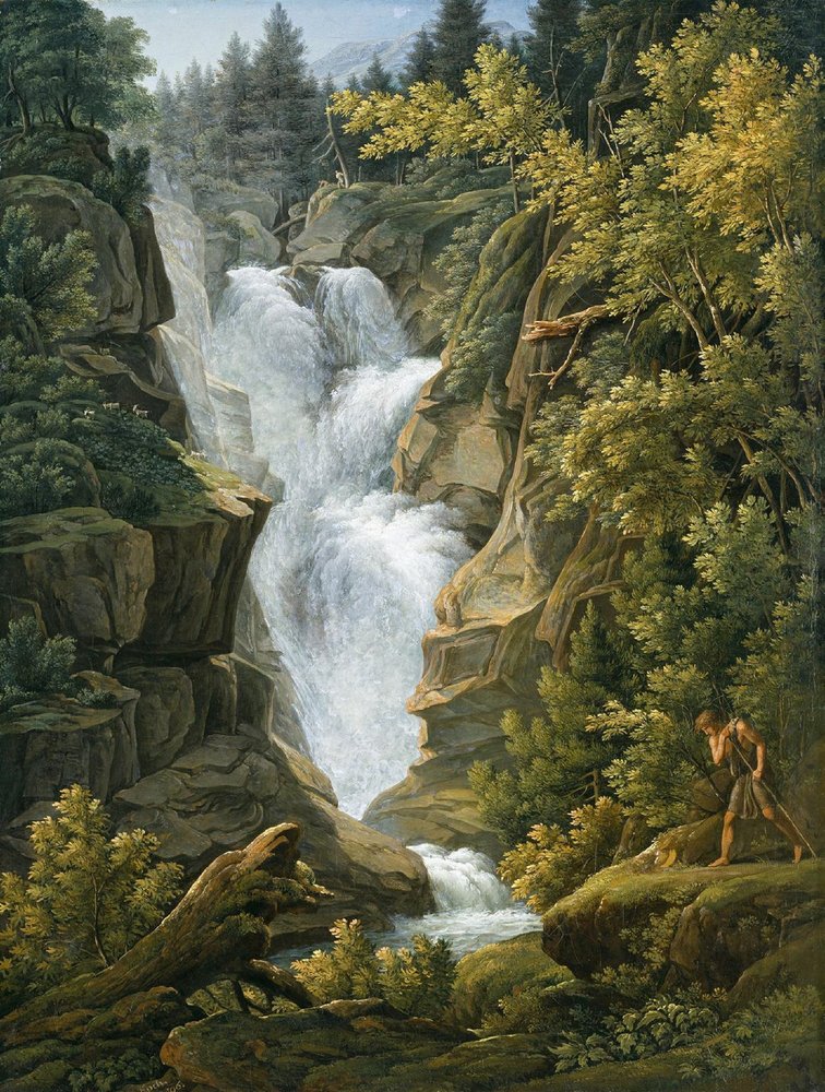 Wasserfall in den Berner Alpen von Joseph Anton Koch
