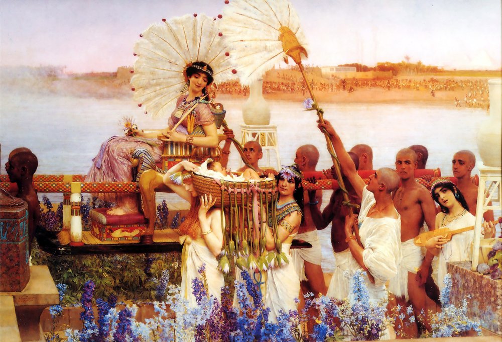 Das Auffinden des Moses von Lawrence Alma-Tadema: Kunstdruck