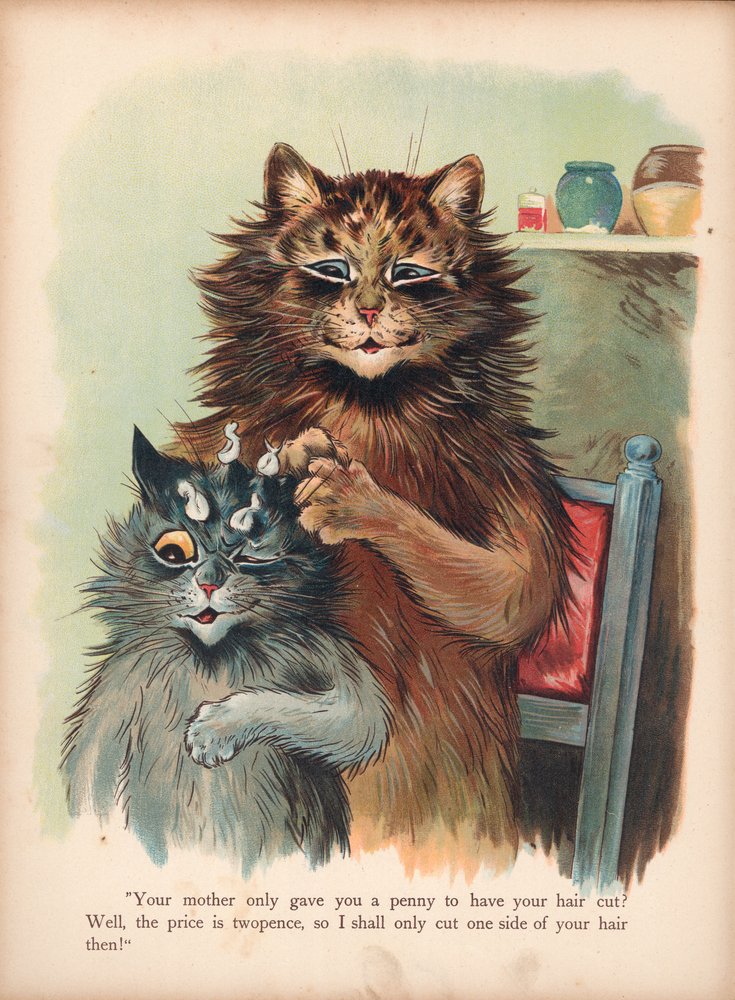 Louis Wain Katzen von Louis Wain: hochwertiger Kunstdruck