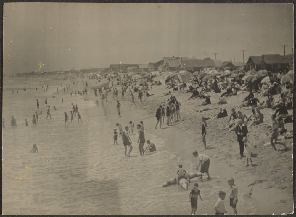 [Strandszene] von Louis Fleckenstein: Kunstdruck kaufen