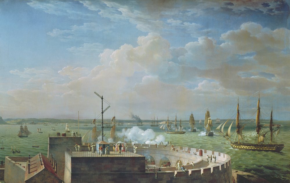 Hafen von Cherbourg, 1822 von Louis Philippe Crepin
