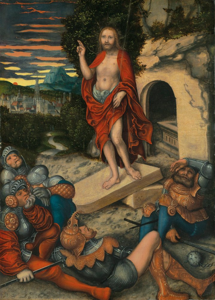 Auferstehung Christi von Lucas Cranach the Elder: Kunstdruck