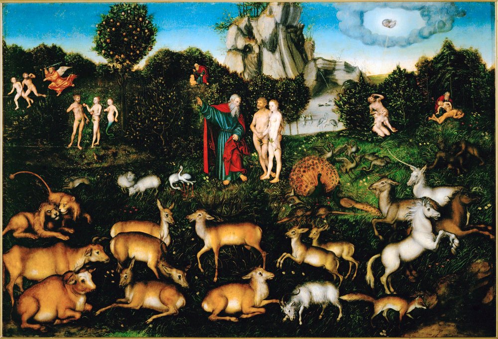 Paradies von Lucas the Elder Cranach: Kunstdruck kaufen