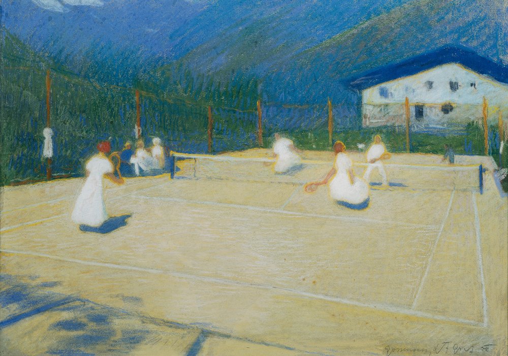 Tennisplatz in Gossensass von Ludwig Ferdinand Graf