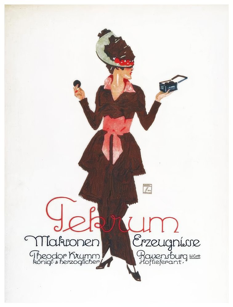 Tekrum Makronen Erzeugnisse von Ludwig Hohlwein: Kunstdruck