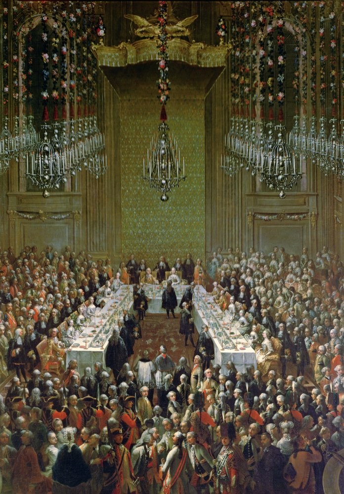 Bankett im Redoutensaal, Wien, 1760 (Detail)