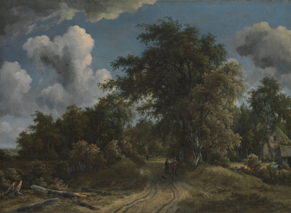 Waldweg von Meindert Hobbema: hochwertiger Kunstdruck