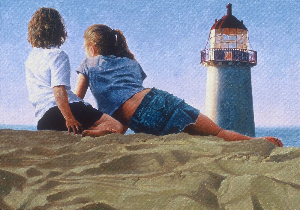 Nachmittag am Strand von Mike Briscoe: Kunstdruck kaufen