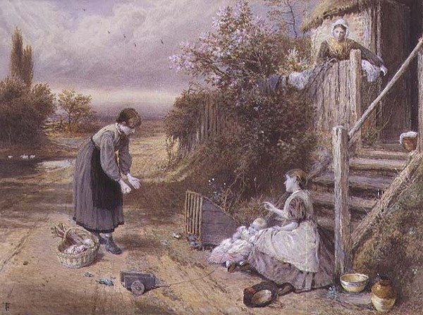 Spielzeit von Myles Birket Foster: hochwertiger Kunstdruck