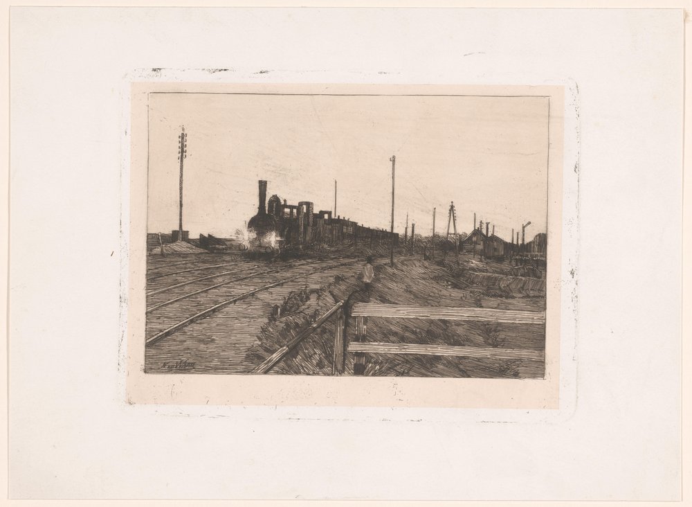 Fahrender Zug von Nicolaas van der Waay: Kunstdruck kaufen