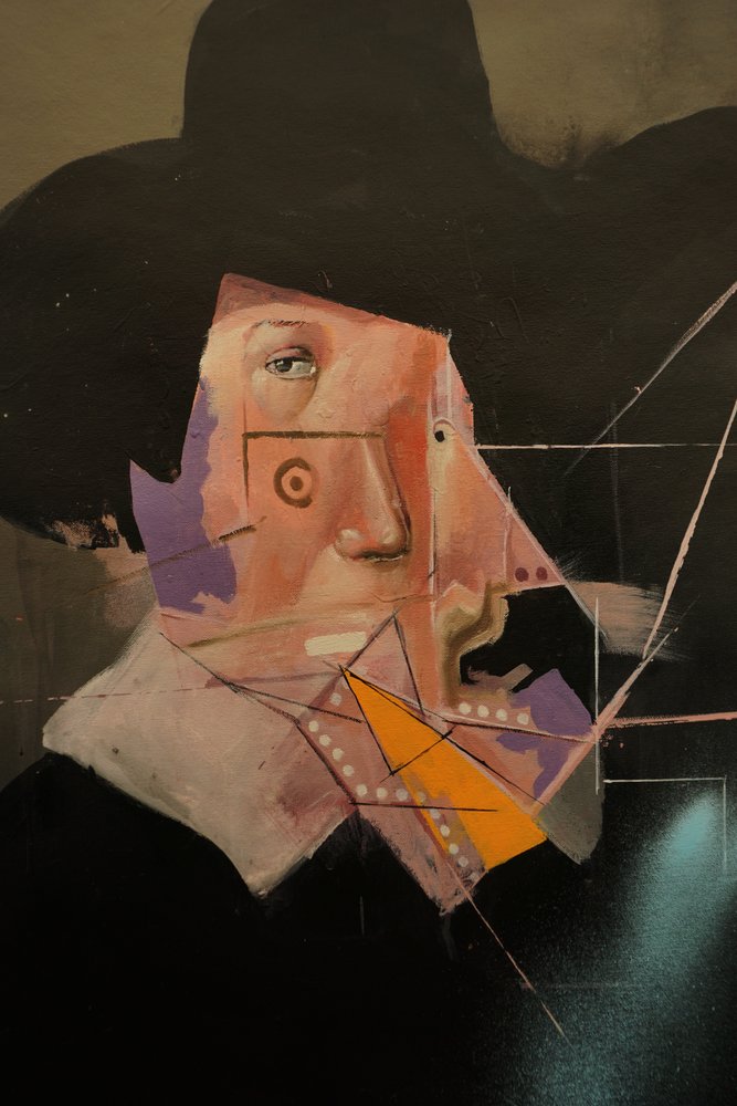 Erinnerung an Rembrandt (Detail) von Oscar Nin: Kunstdruck