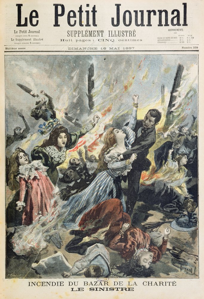 Feuer im Bazar de la Charite, 4. Mai 1897, aus 'Le Petit Journal', 16 ...