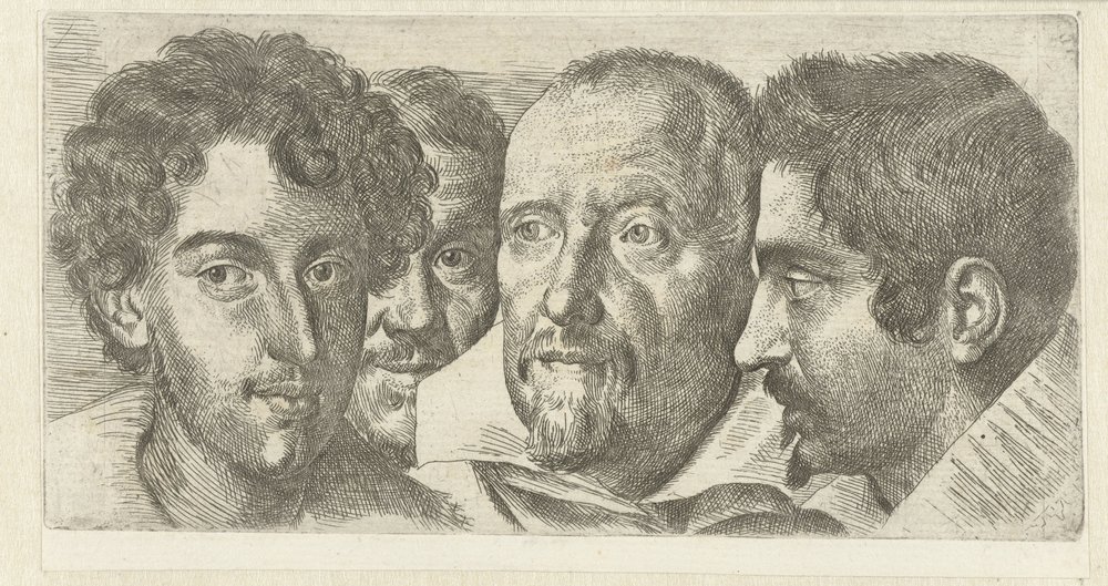 Porträt von Cosimo Orsino, Cesare Bartolotti, Sigmund Laire und ein ...