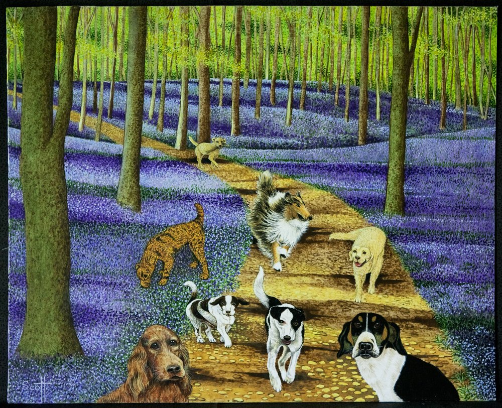 Der Morgenspaziergang von Pat Scott: Kunstdruck kaufen