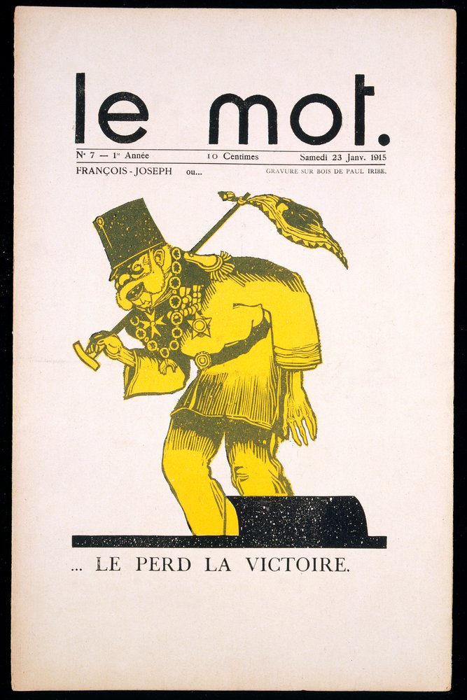 Titelseite von 'Le Mot, 23. Januar 1915 von Paul Iribe