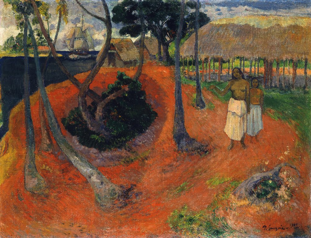 Idylle in Tahiti von Paul Gauguin: hochwertiger Kunstdruck