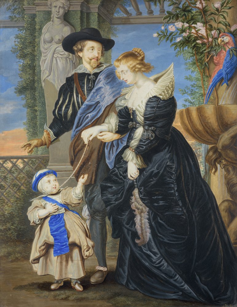 Rubens mit seiner Frau und Kind von Peter Lely: Kunstdruck