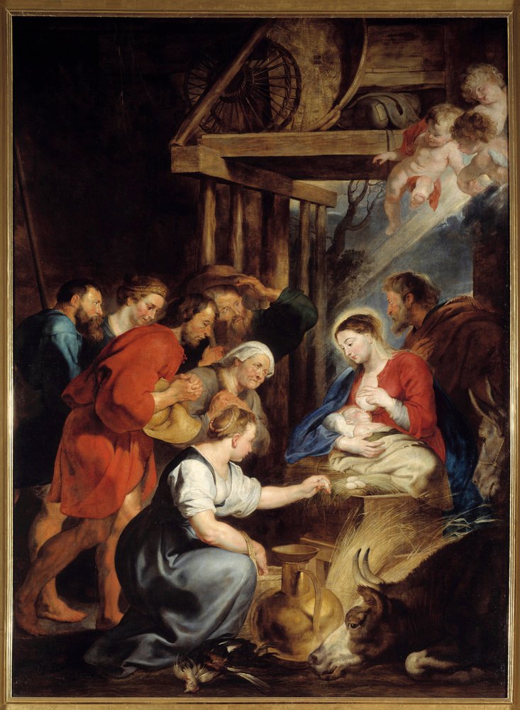 Die Anbetung der Hirten von Peter Paul Rubens: Kunstdruck