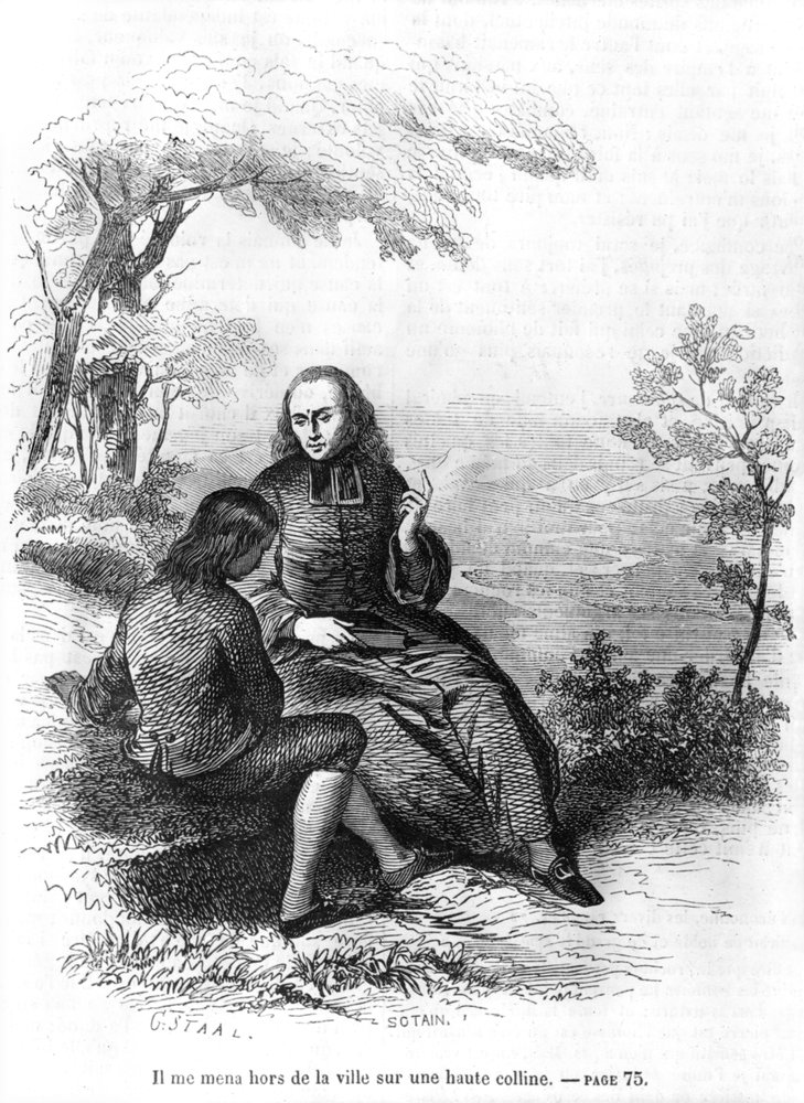 Illustration aus 'L'Emile' von Jean-Jacques Rousseau, graviert von Noel ...