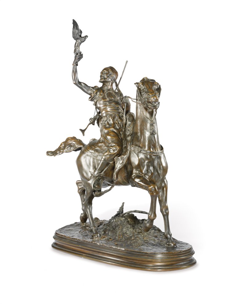Berittener arabischer Falkner von Pierre Jules Mene