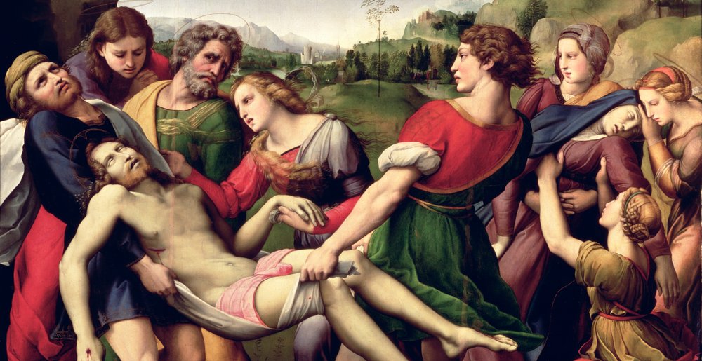 Die Kreuzabnahme, 1507 (Detail) von Raffaello Sanzio Raphael