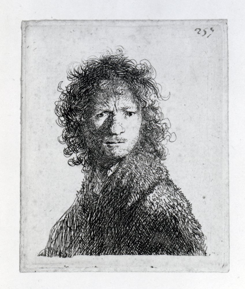 Selbstporträt, 1630 von Rembrandt van Rijn: Kunstdruck