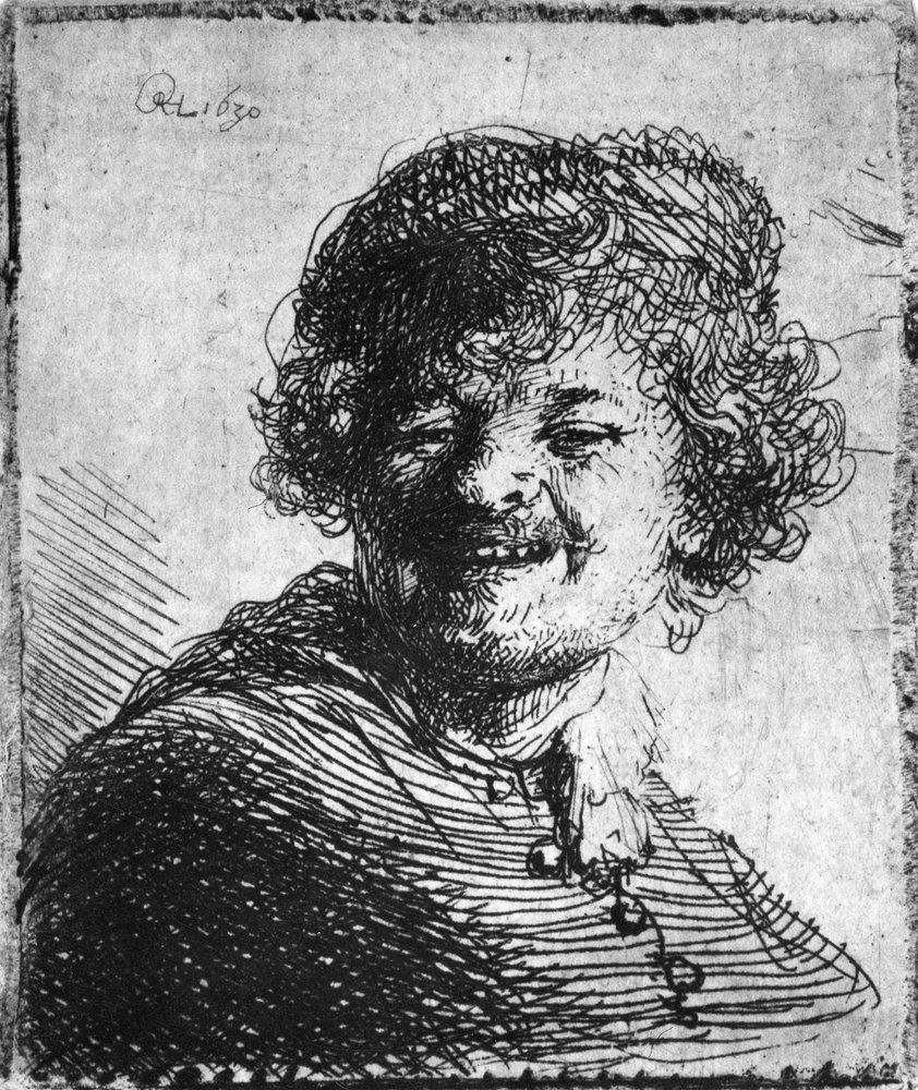 Selbstporträt, 1630 von Rembrandt van Rijn: Kunstdruck