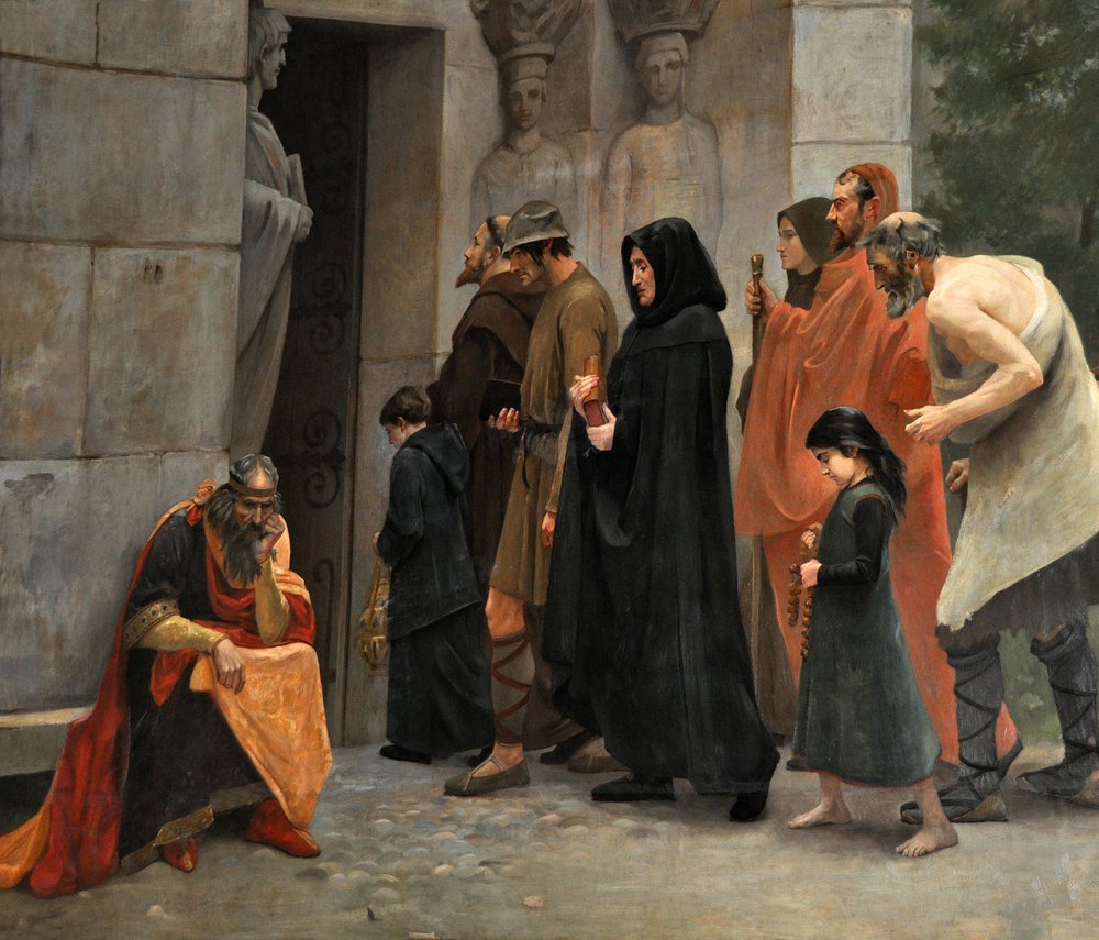 Raymond VI Graf von Toulouse wird exkommuniziert (Detail)