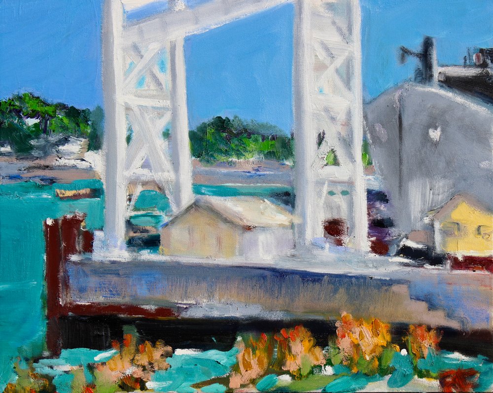 Gantry, Mare Island von Richard Fox: Kunstdruck kaufen