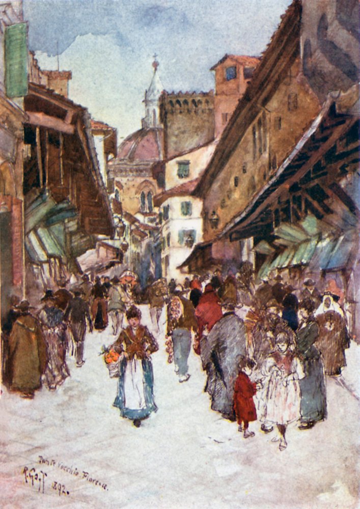 Die Ponte Vecchio von Robert Charles Goff: Kunstdruck kaufen