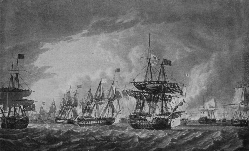 Vor dem glorreichen Ersten Juni von Robert Dodd: Kunstdruck