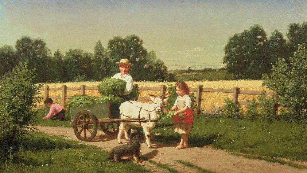 Der Ziegenkarren von Samuel S. Carr: Kunstdruck kaufen