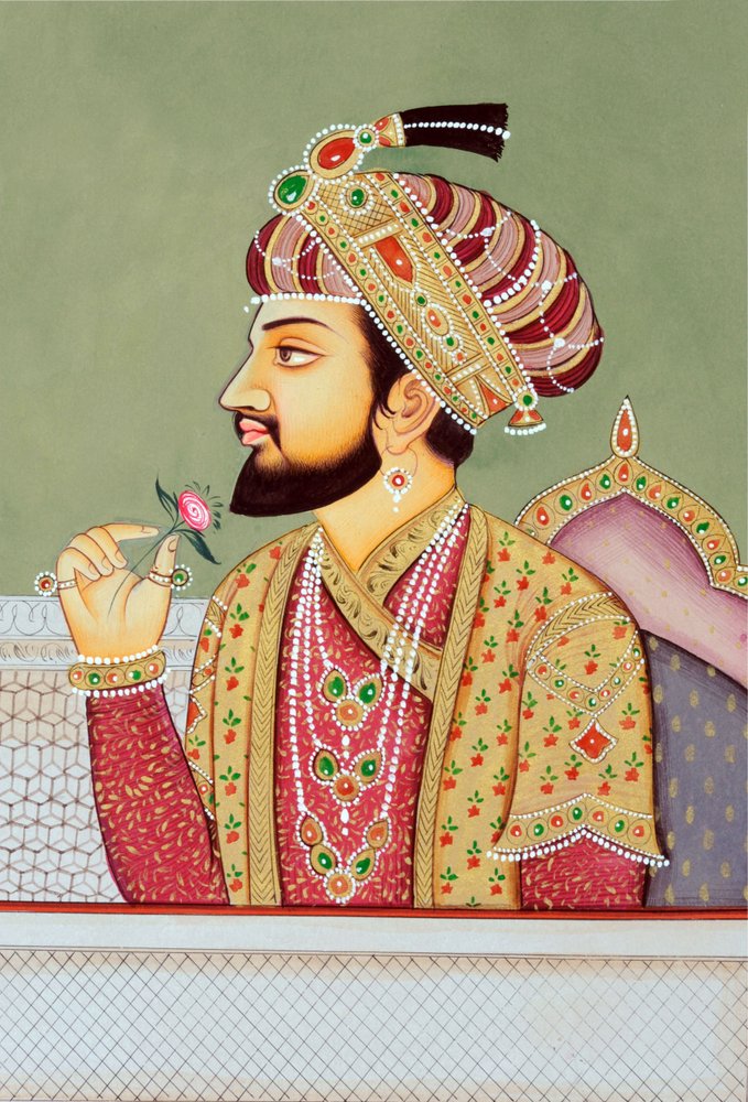 Miniaturmalerei von Mughal-Kaiser Shah Jahan