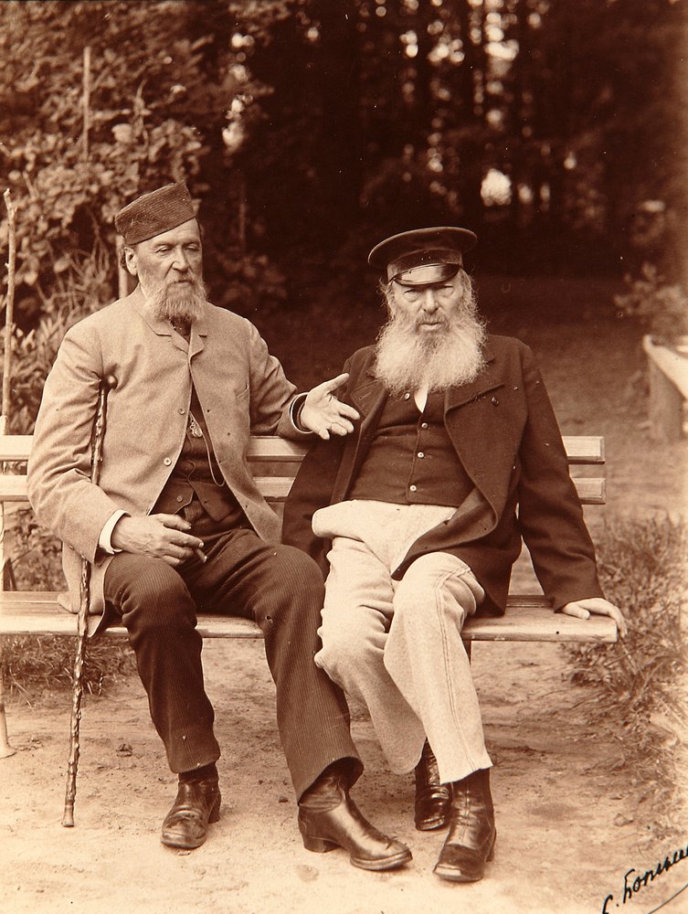 Die Dichter Jakow Petrowitsch Polonski und Afanassi Afanassjewitsch Fet