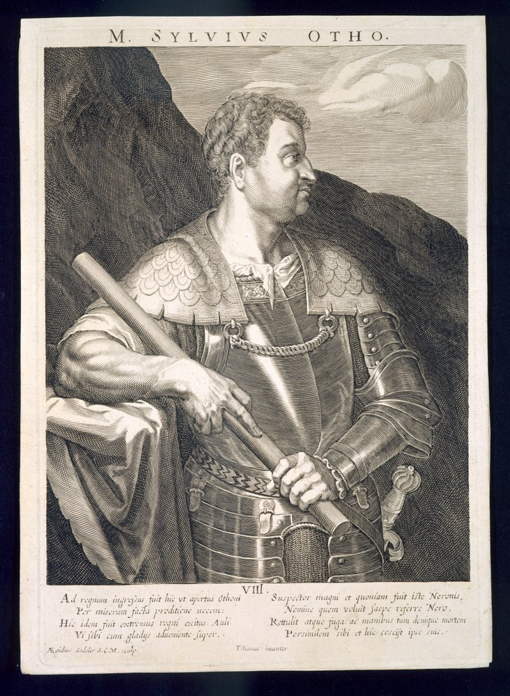 M. Silvius Otho Kaiser von Rom 68 n. Chr. graviert von Aegidius Sadeler ...