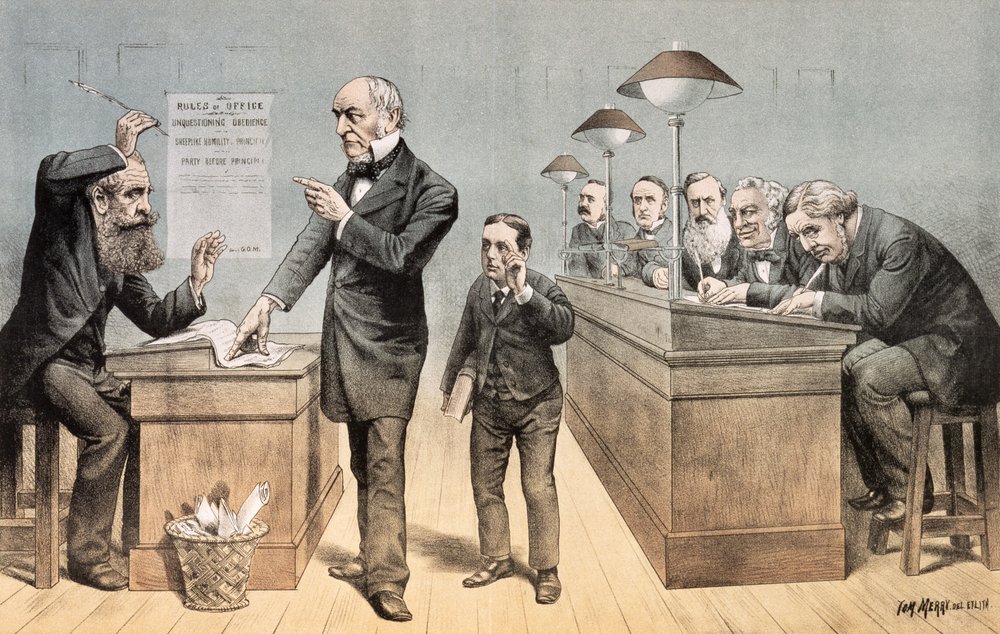 Mr. Gladstone und seine Angestellten, aus 'St. Stephen's Review ...
